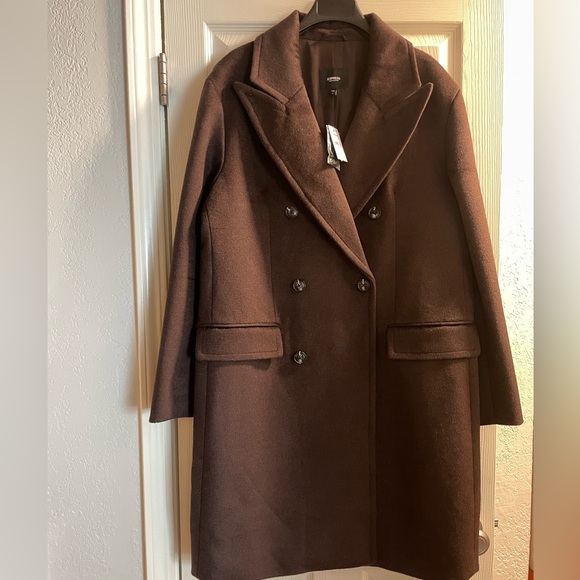 Express | Jackets & Coats | Mens Express Dark Brown Wool Overcoat ...